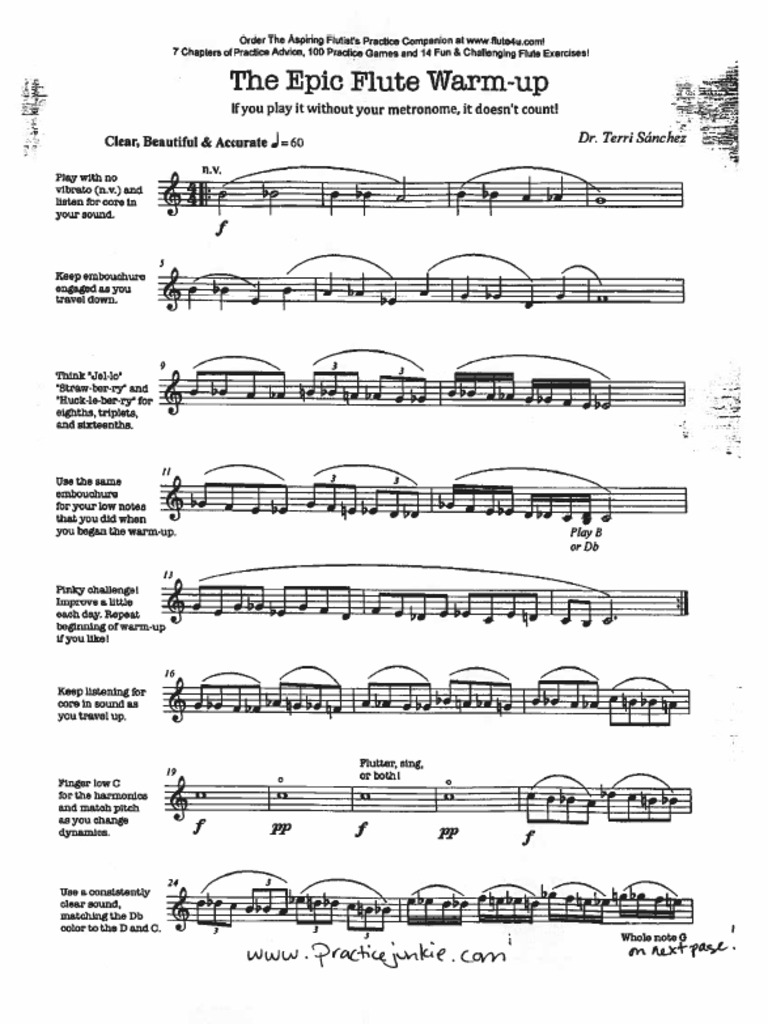 PJ The Epic Flute Warm-Up | PDF