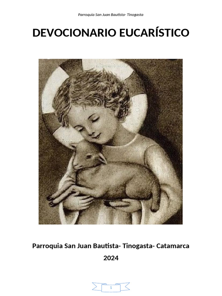 Devocionario Eucarístico 2024 | PDF | eucaristía | Cristo (título)