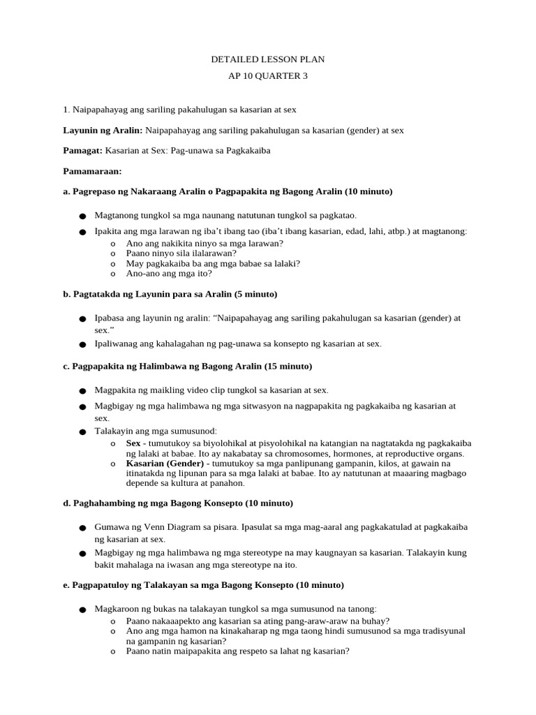 Ap 10 q3 DLP | PDF