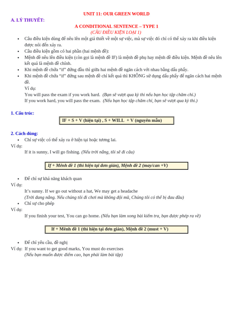 Unit 11. Our Green World | PDF