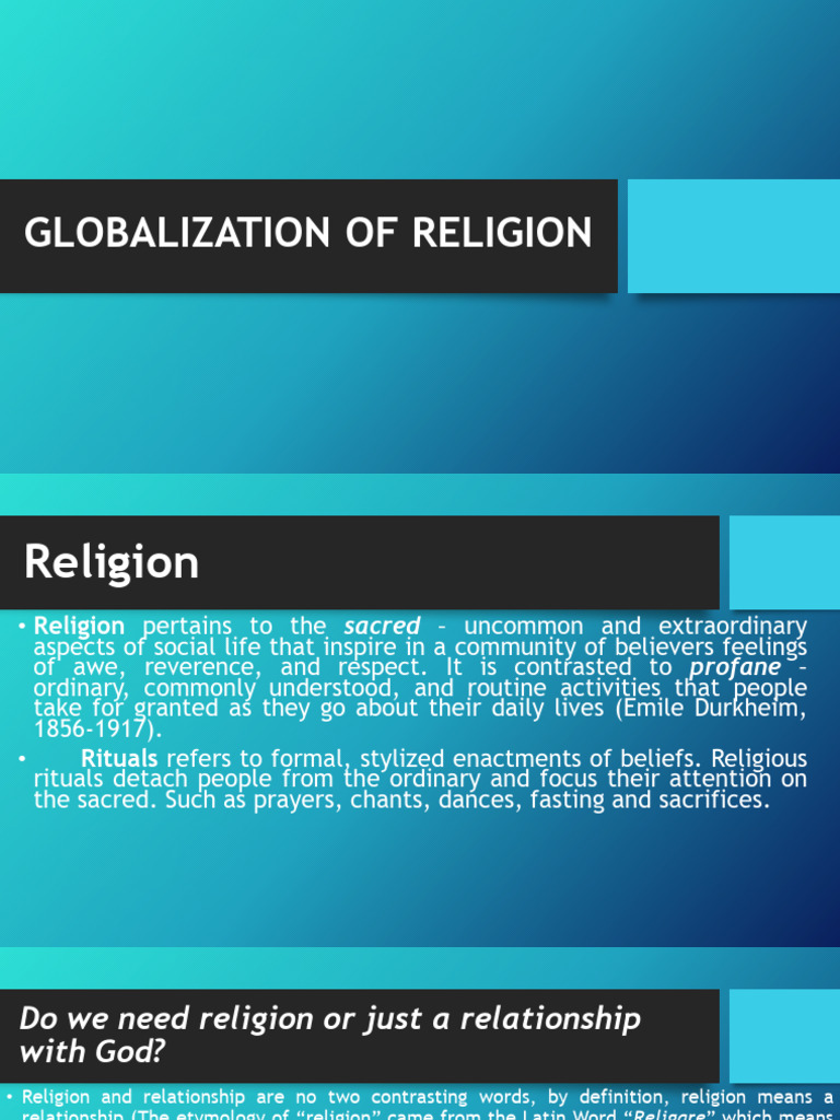 Globalization of Religion | PDF | Christian Church | Bible