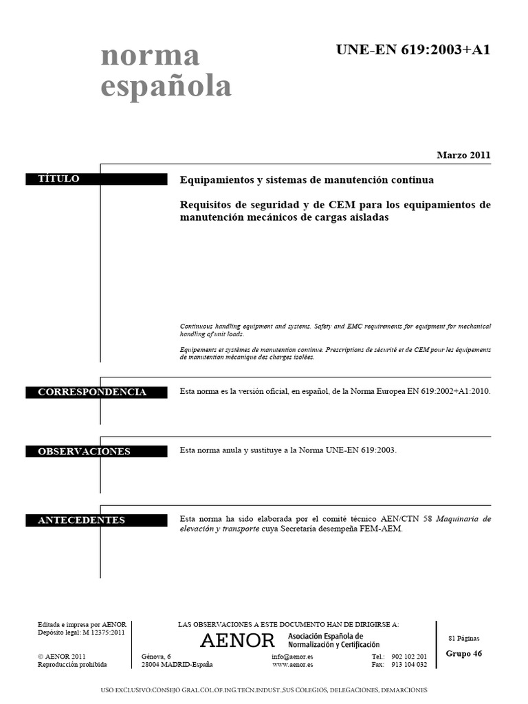 Requisitos de la norma ISO 619 | PDF | Compatibilidad electromagnética ...