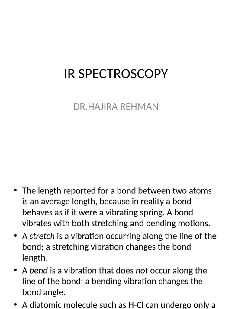 Understanding IR Spectroscopy Basics | PDF | Infrared Spectroscopy ...