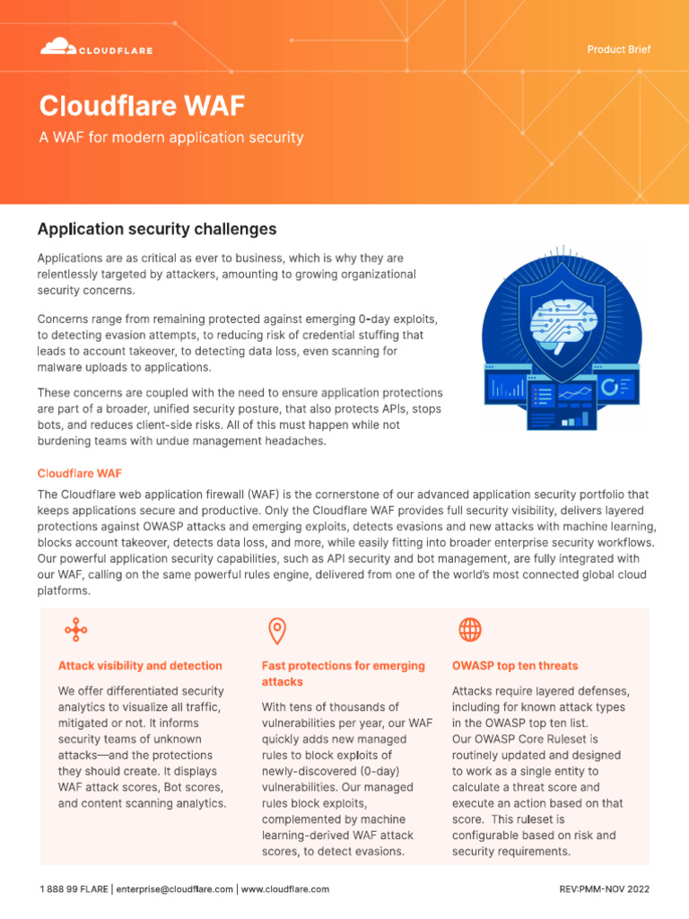 Product Brief - Cloudflare WAF - A WAF For Modern Application Security ...