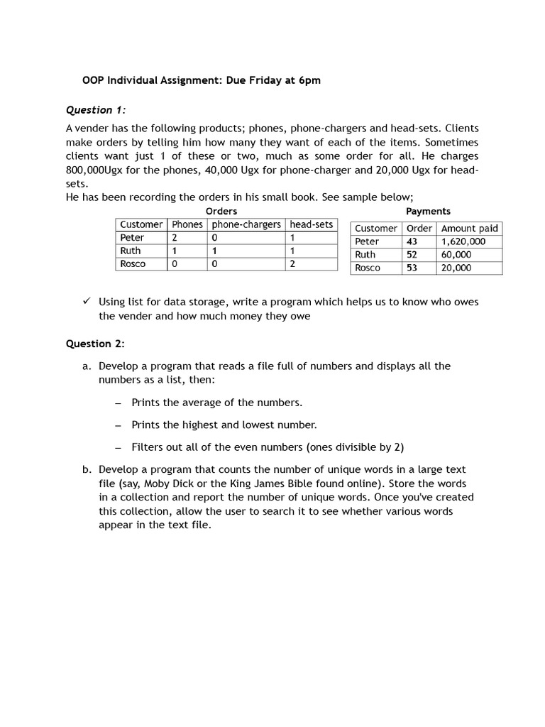 OOP Individual Assignment | PDF