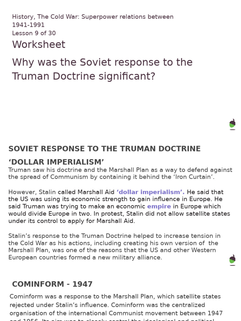 Cominform and Comecon Explained | PDF | Marshall Plan | Eastern Bloc