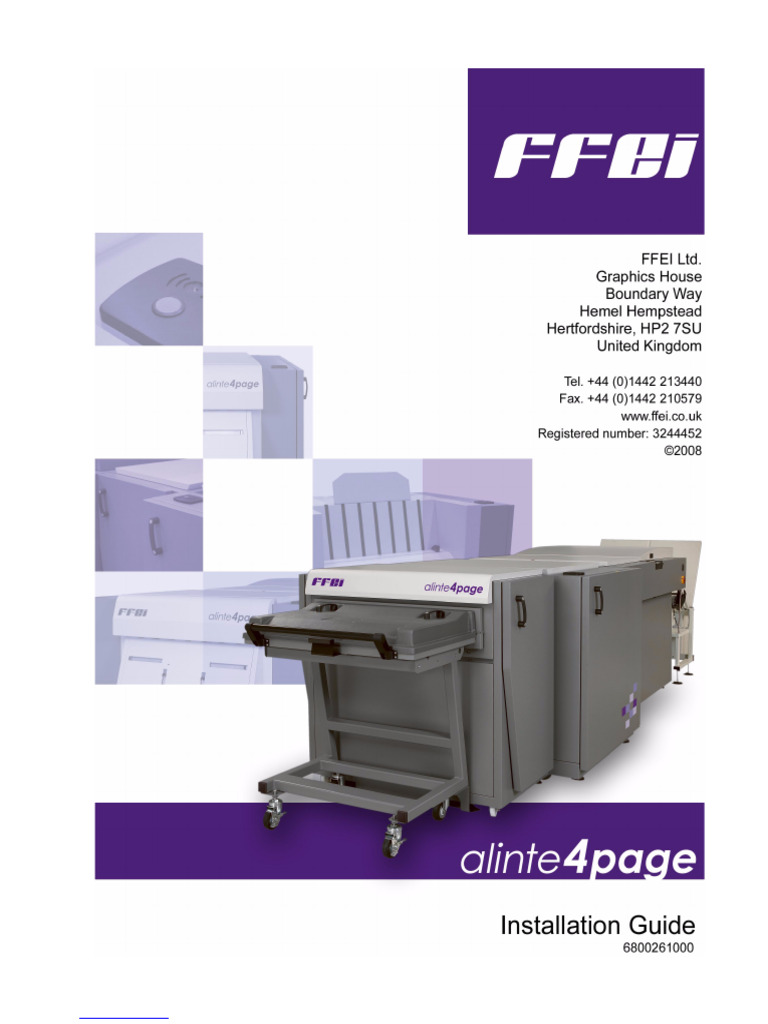 Alinte4page CTP System Installation Guide | PDF | Electromagnetic ...