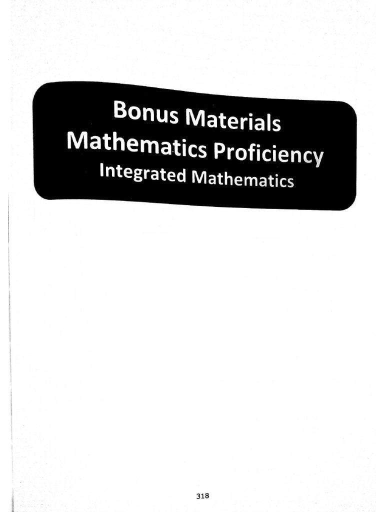 Integrated Mathematics Bonus Practice Test | PDF