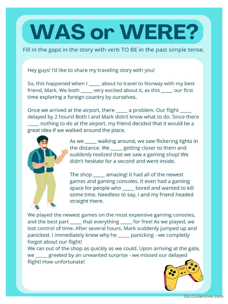 WAS or WERE - Past Tenses Reading 2 | PDF