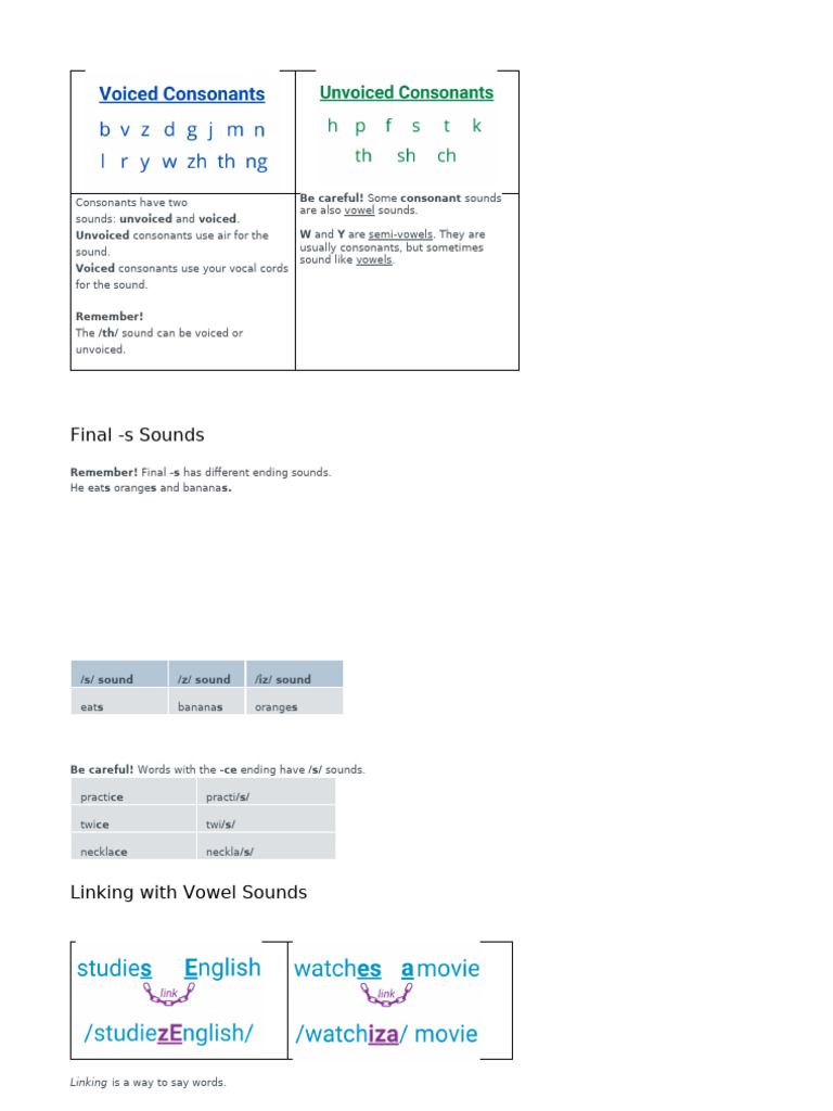 Consonants Have Two Sounds | PDF | Room | Plural