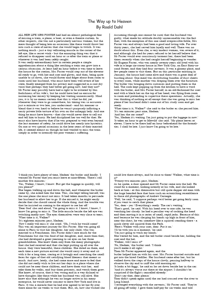 The Way Up To Heaven | PDF