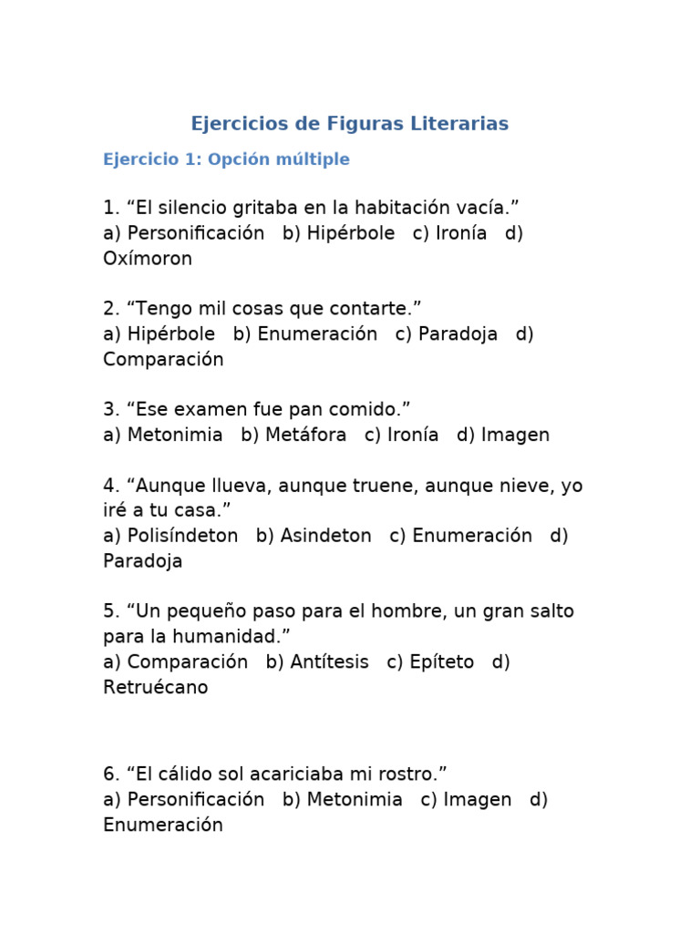 Ejercicios sobre Polisíndeton y Asíndeton | PDF