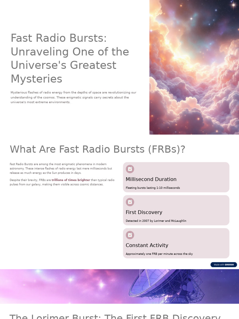 Fast Radio Bursts Unraveling One of The Universes Greatest Mysteries ...