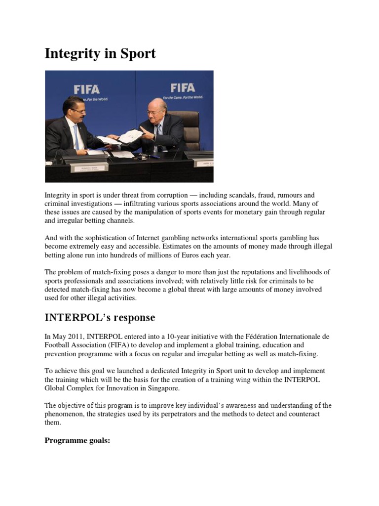 Integrity in Sport | PDF | Sports | Physical Education