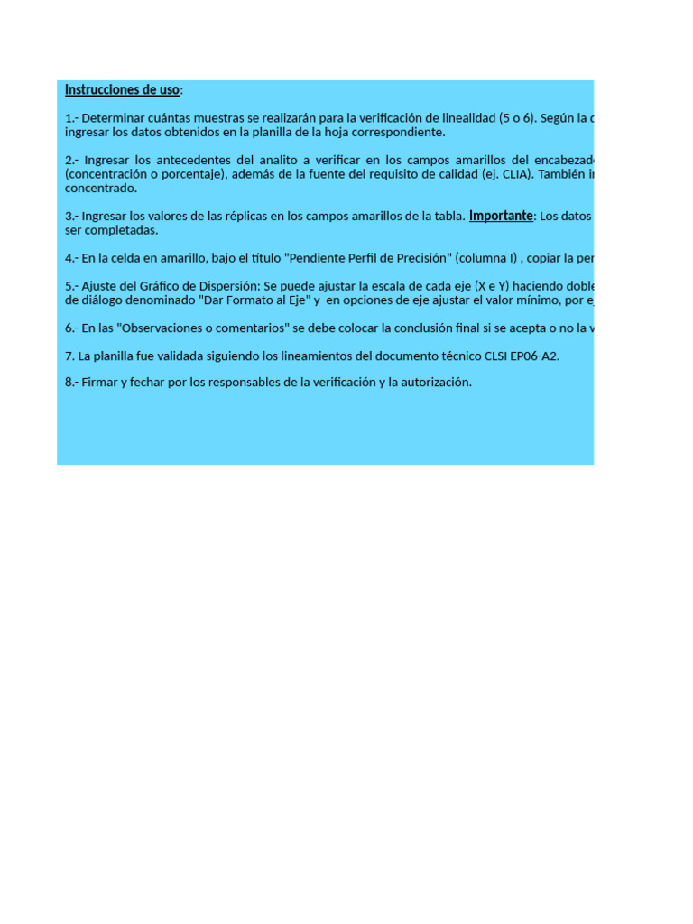 Verificación de Linealidad en Muestras | PDF | Análisis estadístico ...