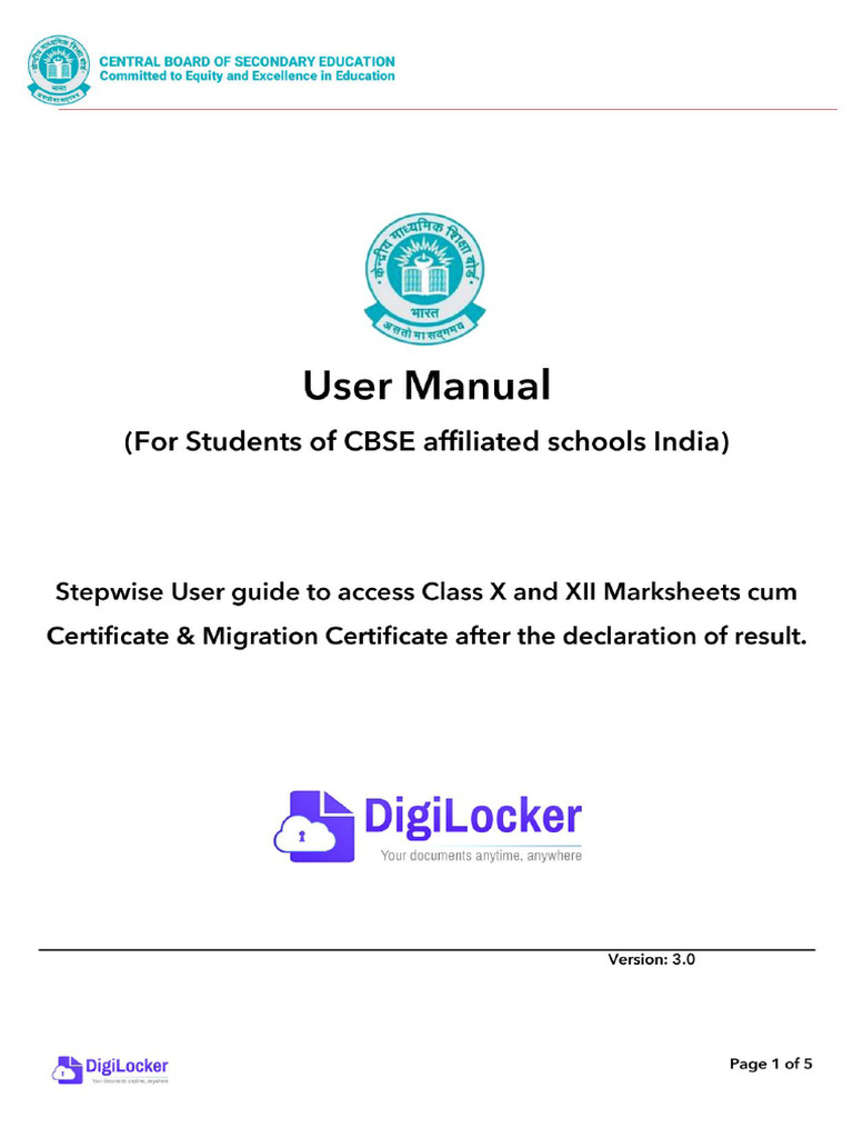 CBSE Results Userguide 2025 | PDF
