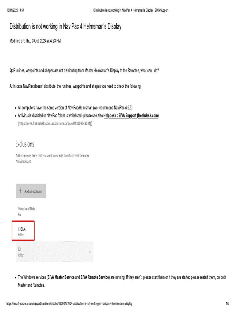 Distribution Is Not Working in NaviPac 4 Helmsman - S Display - EIVA ...