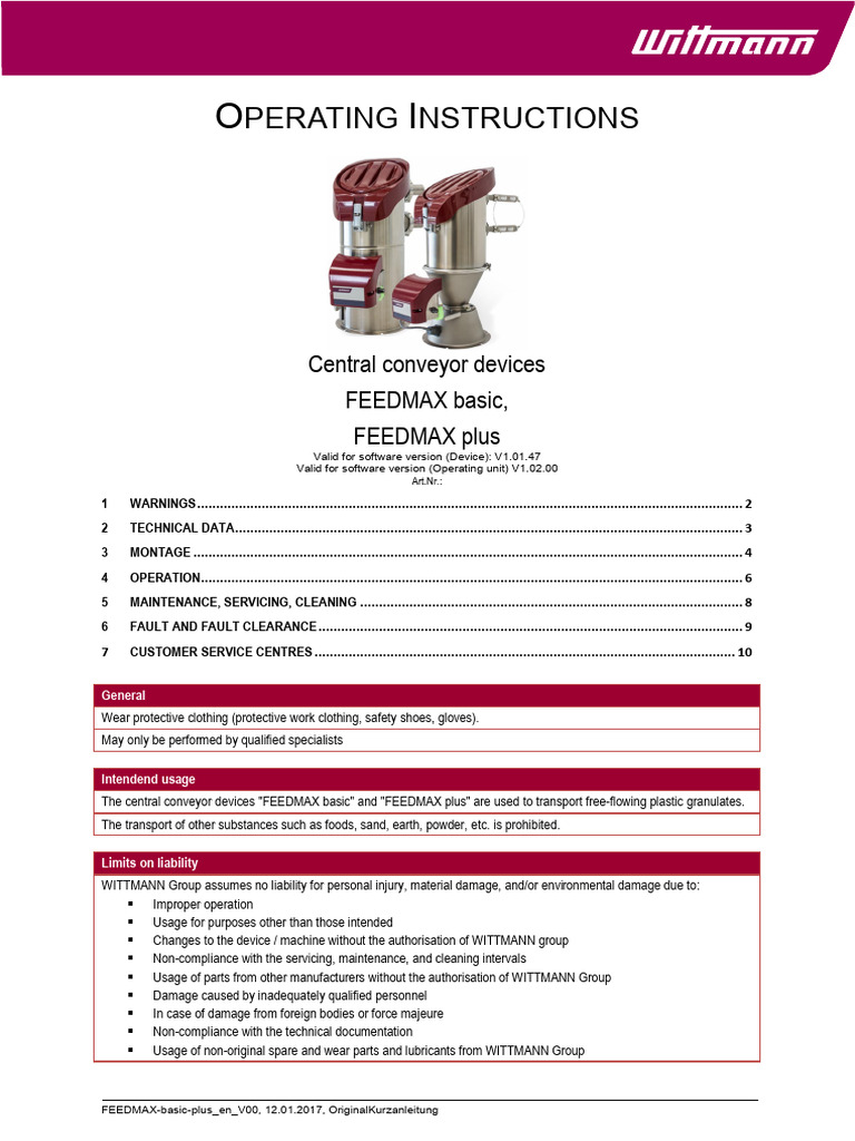 FEEDMAX Basic Plus Operating Guide | PDF | Electrical Connector | Power ...