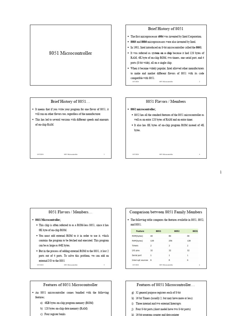 2.1a - 8051 Microcontroller | PDF | Microcontroller | Integrated Circuit