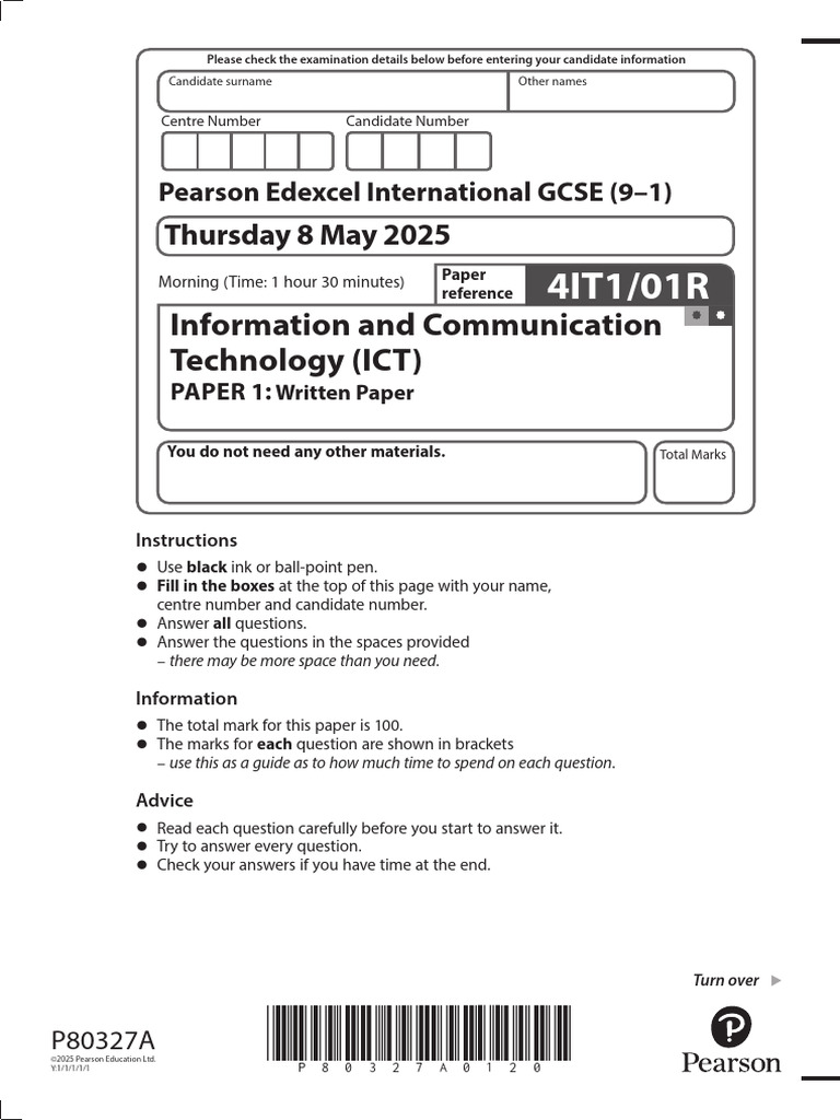 June 2025 ICT Paper 1 Exam Guide | PDF | Computer Network | Computer ...
