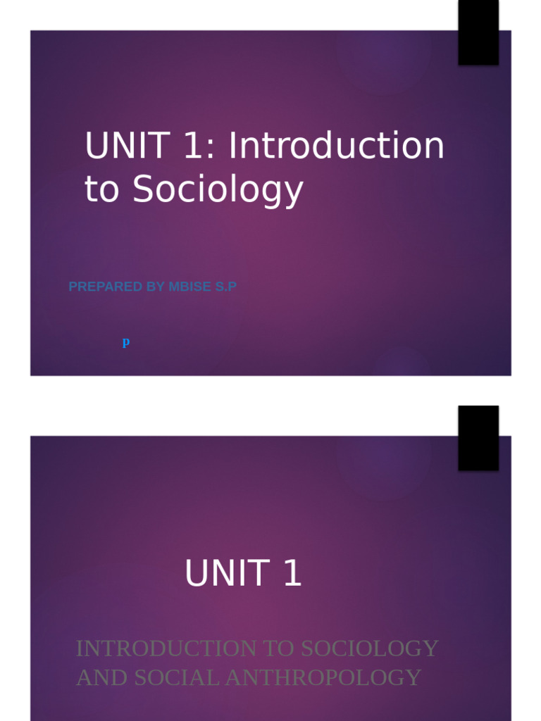 Unit1 Introduction To Soc | PDF | Sociology | Positivism