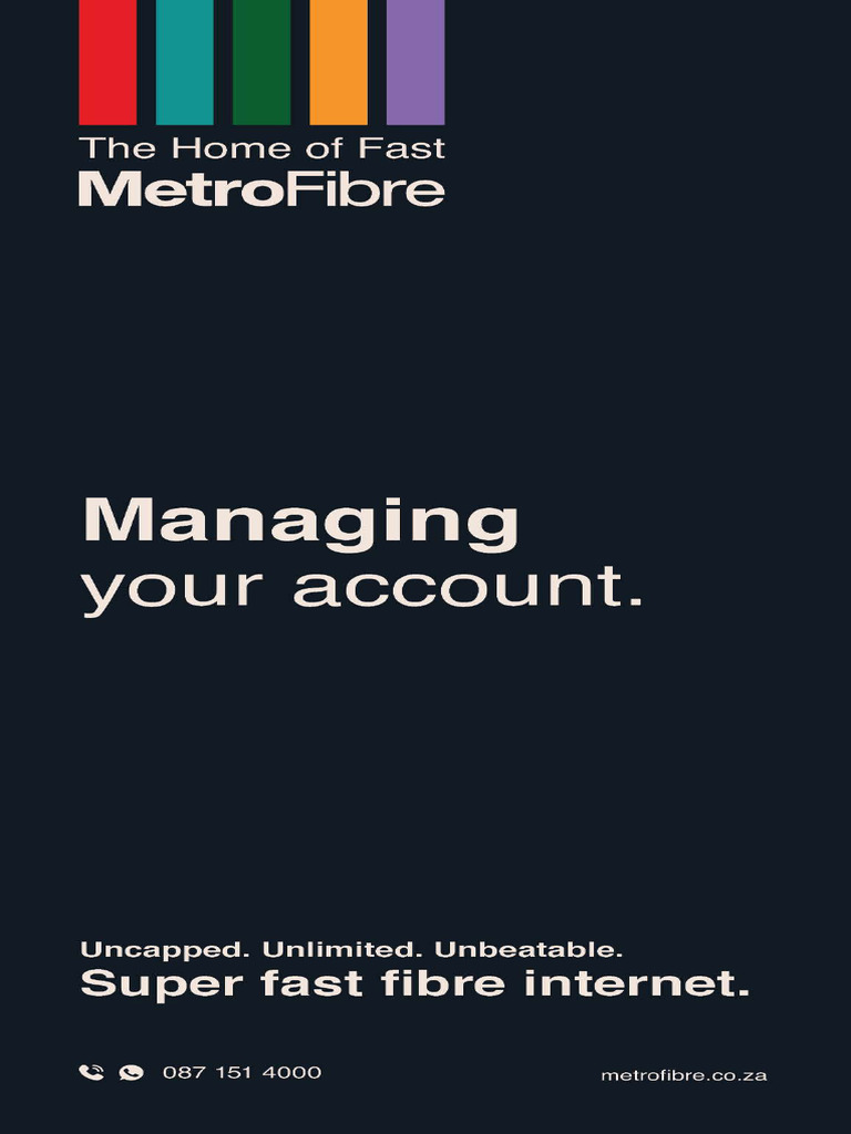 Managing Your MetroFibre Account Digital | PDF