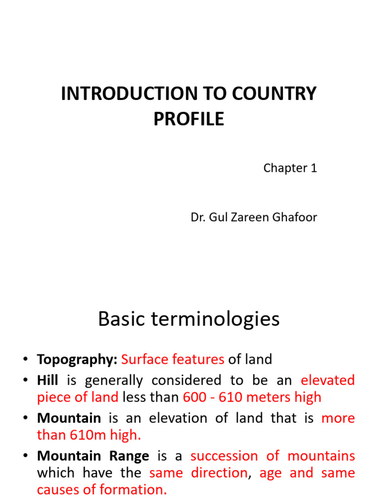 Chapter 1-Country Profile (Autosaved) | PDF | Soil | Indus River