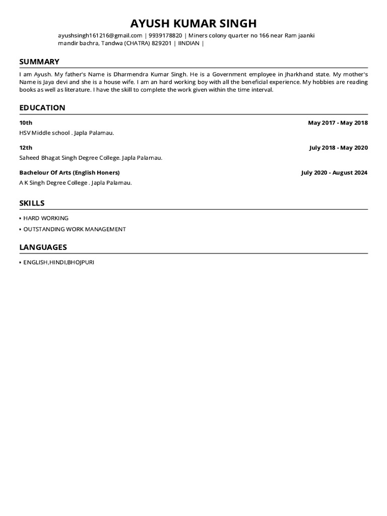 Ayush Kumar Singh | PDF