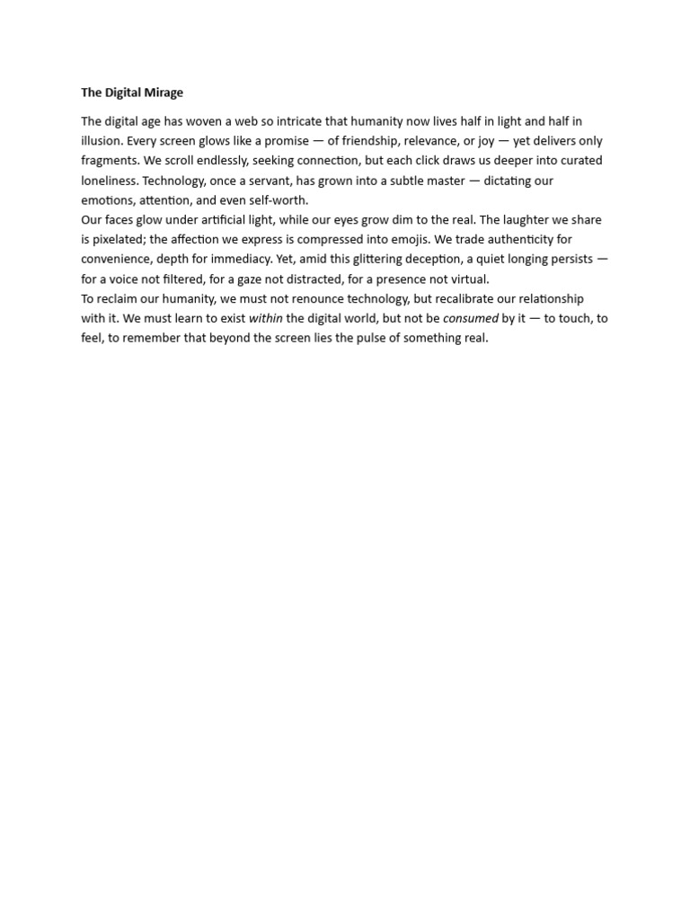 Digital Mirage | PDF
