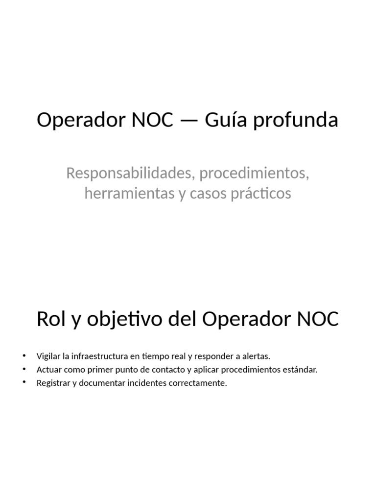 NOC Operator | PDF