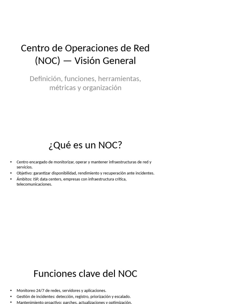 NOC Overview | PDF