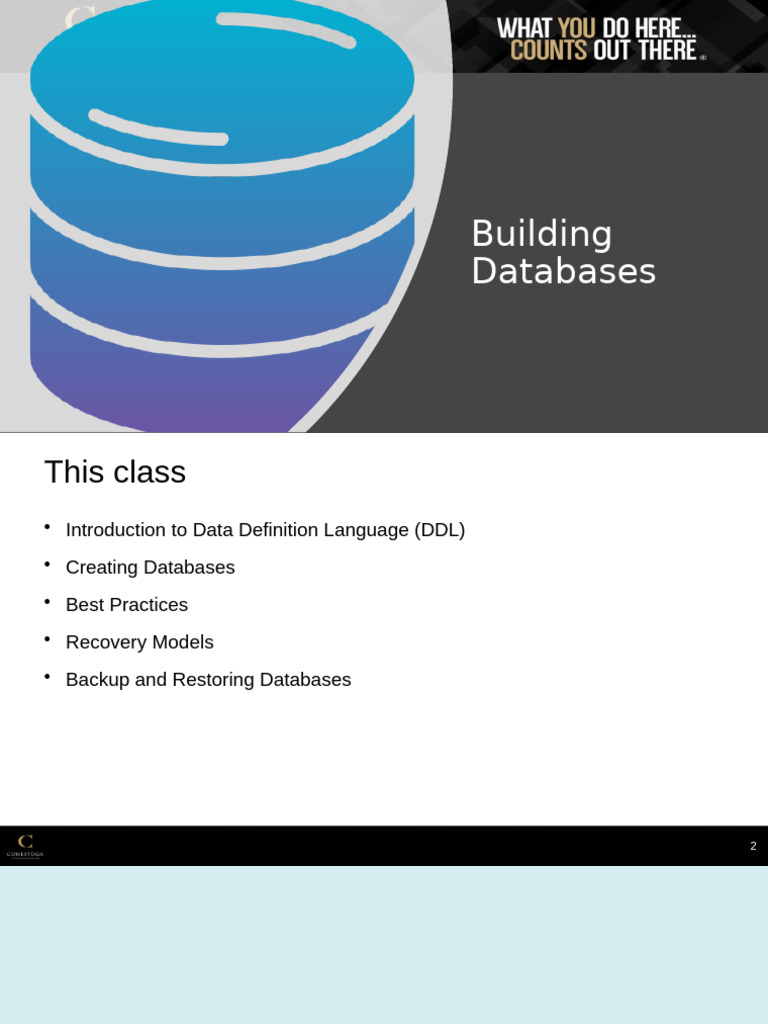 Building Databases | PDF | Databases | Microsoft Sql Server