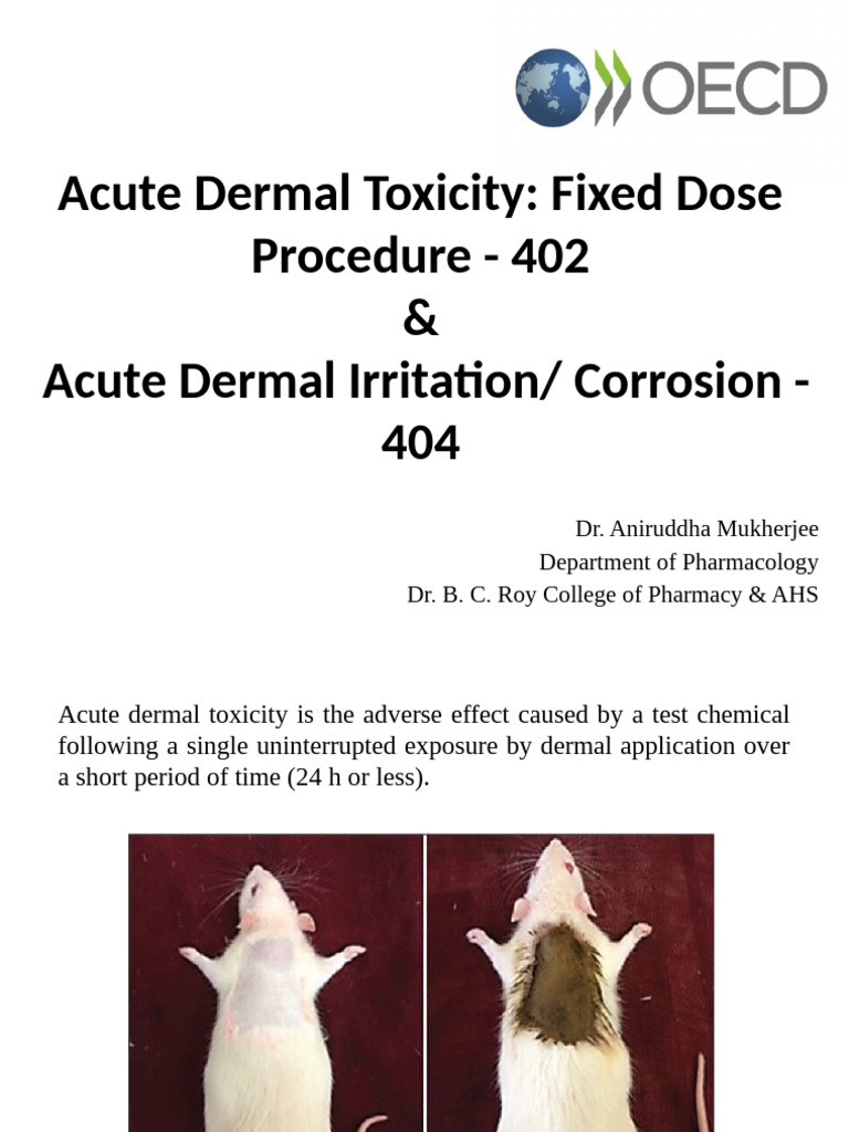 Acute Dermal Toxicity Testing Guidelines | PDF | Toxicity | Dose ...