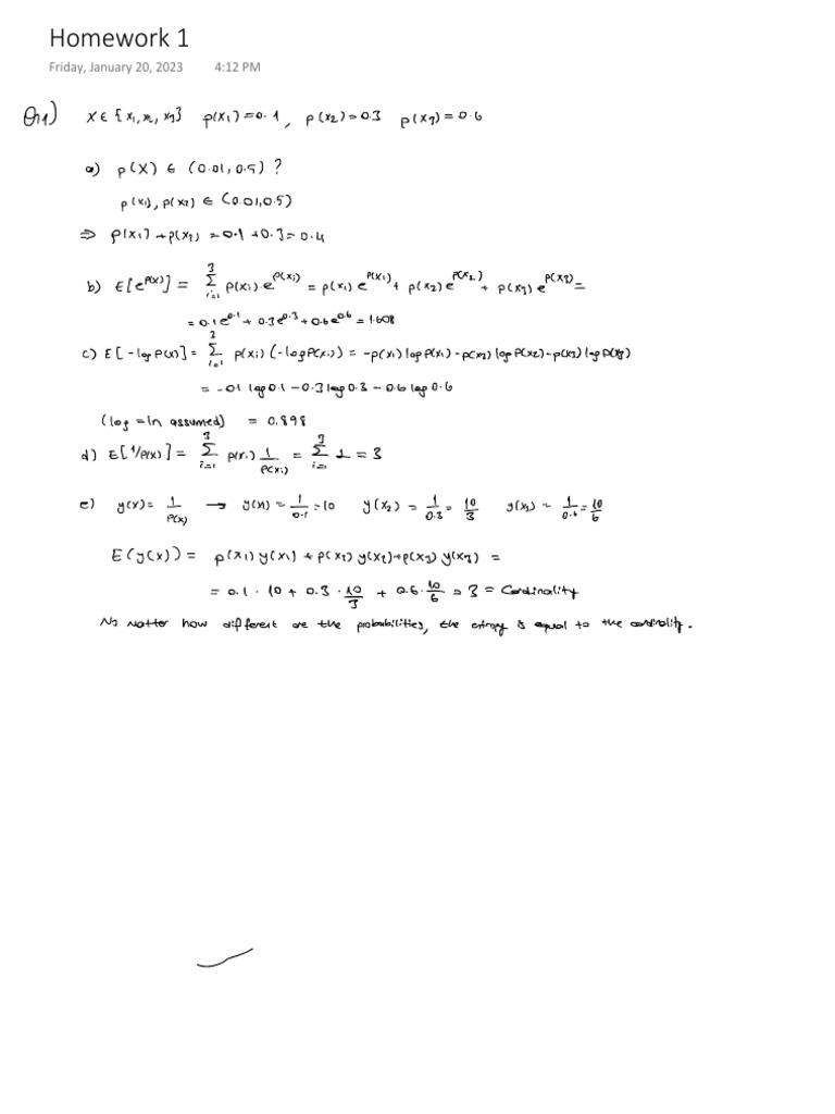 Homework 1: Friday, January 20, 2023 4:12 PM | PDF