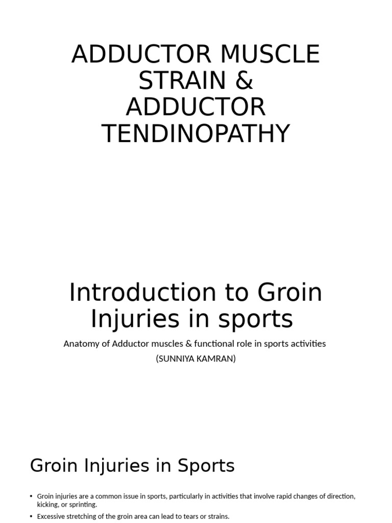 Adductor Muscle Strain & Tendinopathy Guide | PDF | Musculoskeletal ...