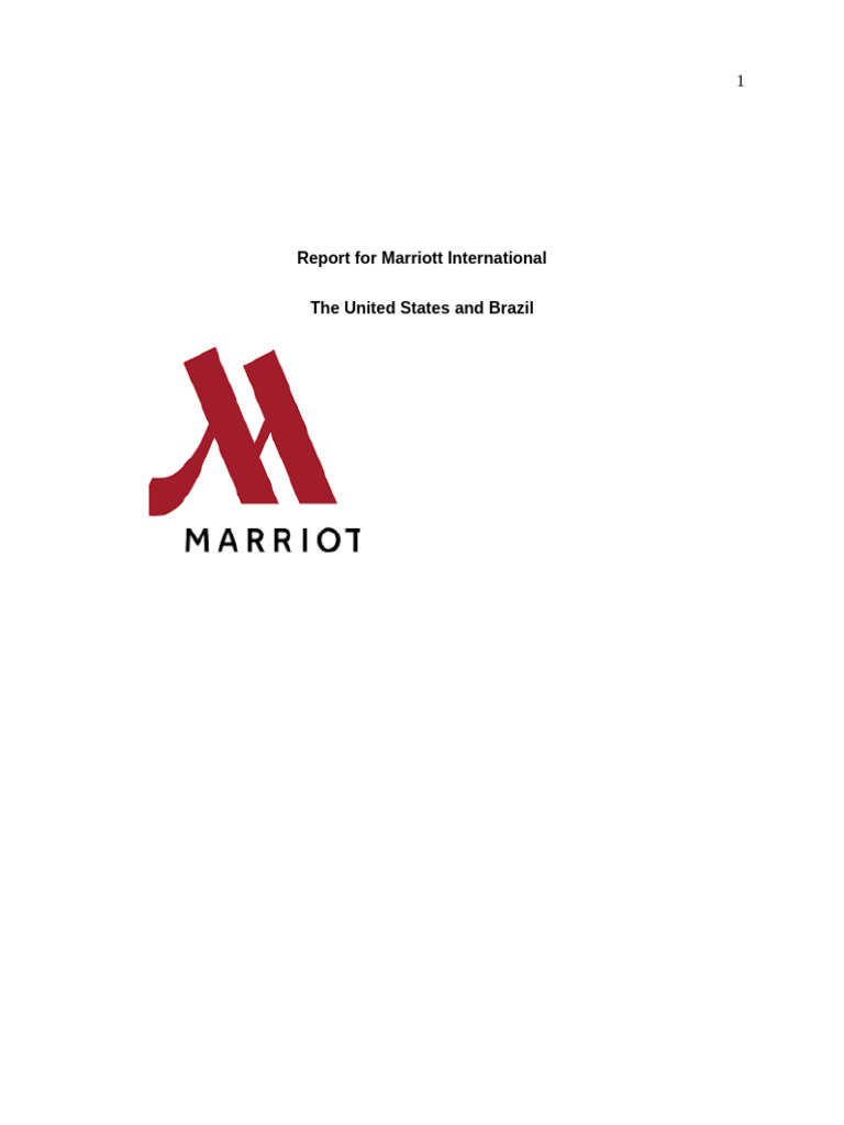 Report For Marriott International | PDF