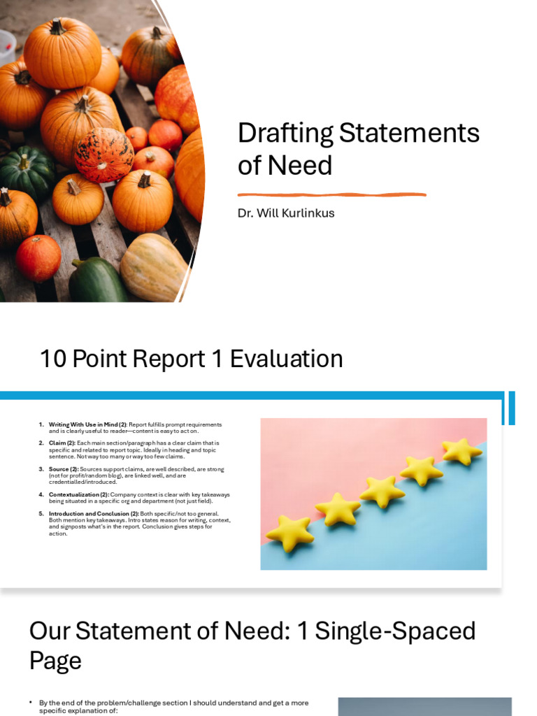Drafting Statement of Need | PDF | Communication