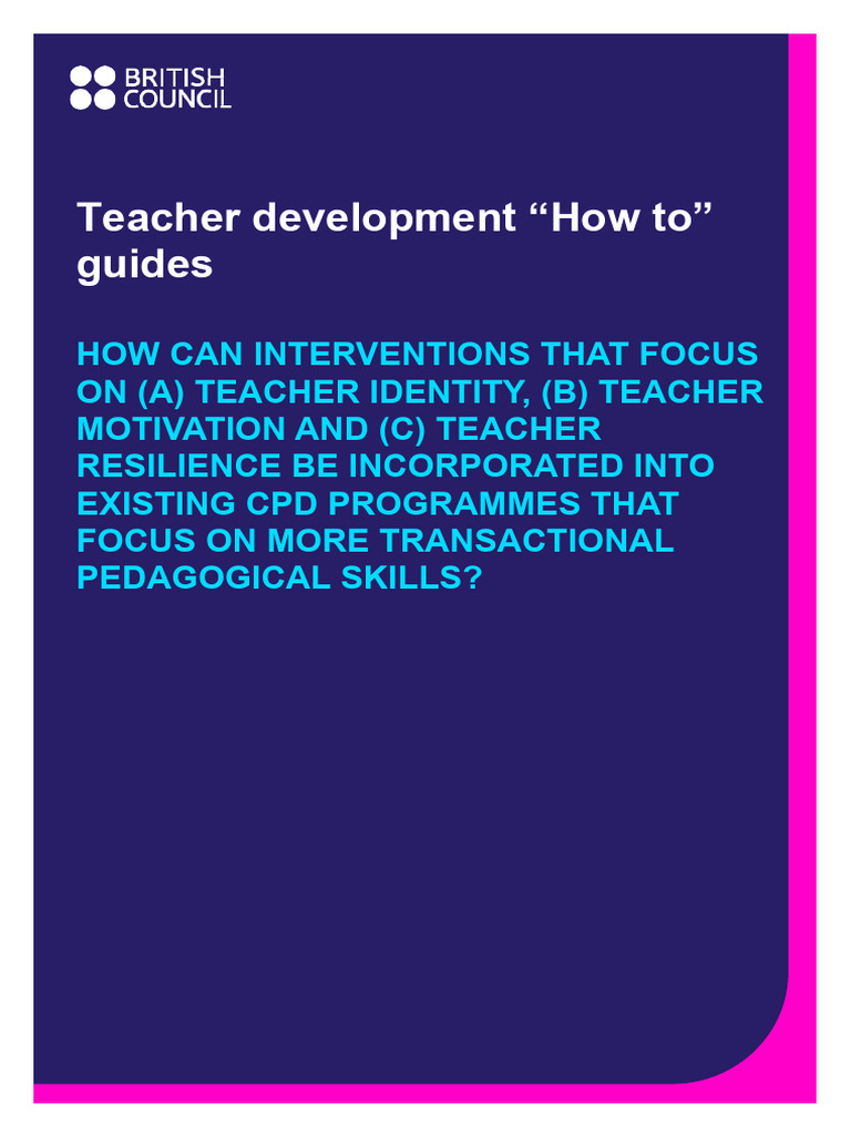 Supporting Teacher Motivation Identity Resilience | PDF | Teachers ...