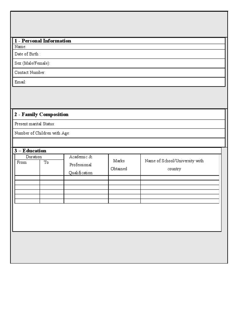 CV Template for Quebec Applicants | PDF | Career & Growth
