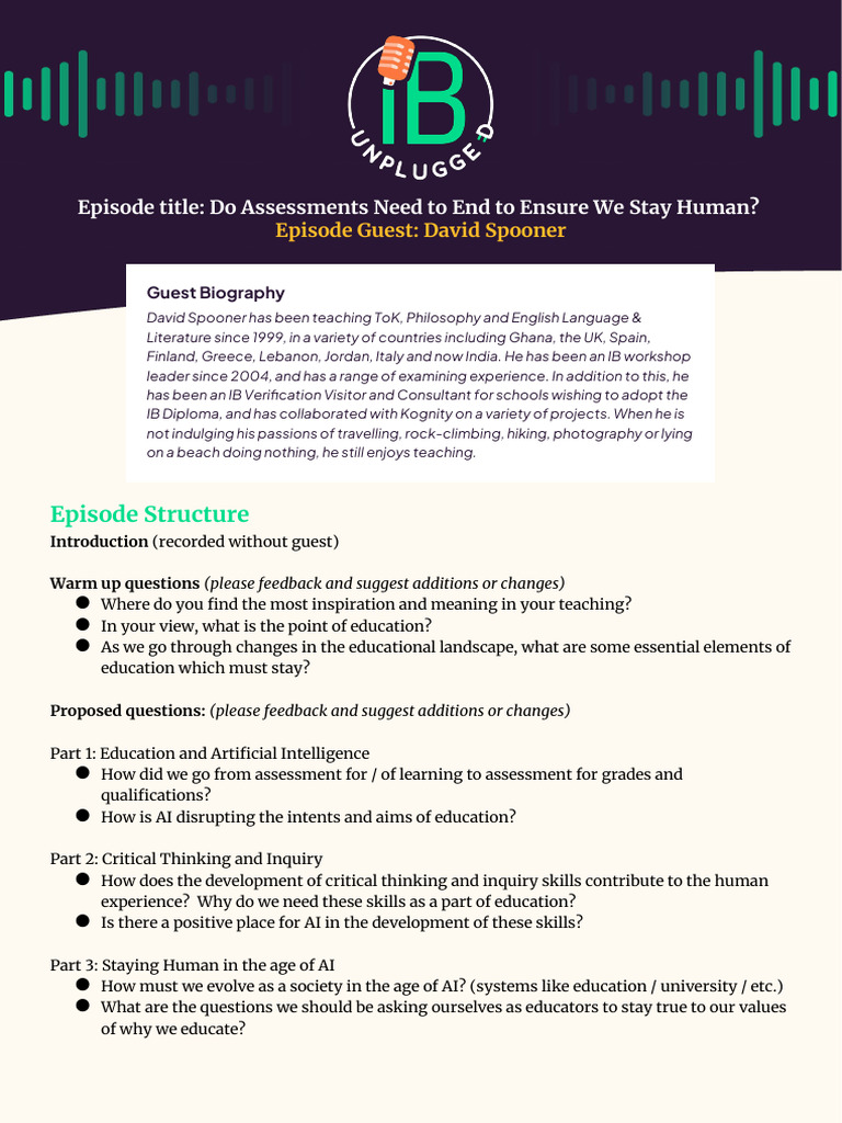 David Spooner Part 2 - Ending Assessments | PDF