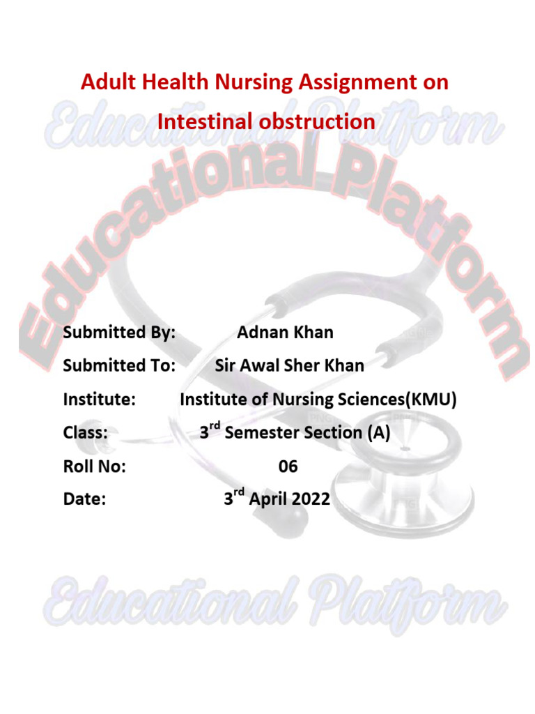 Intestinal Obstruction Nursing Guide | PDF | Digestive Diseases ...