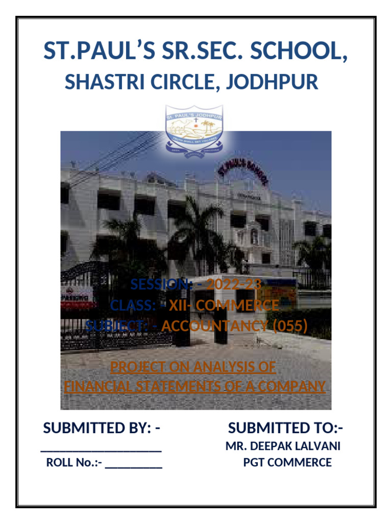 Project Front Page 1 | PDF