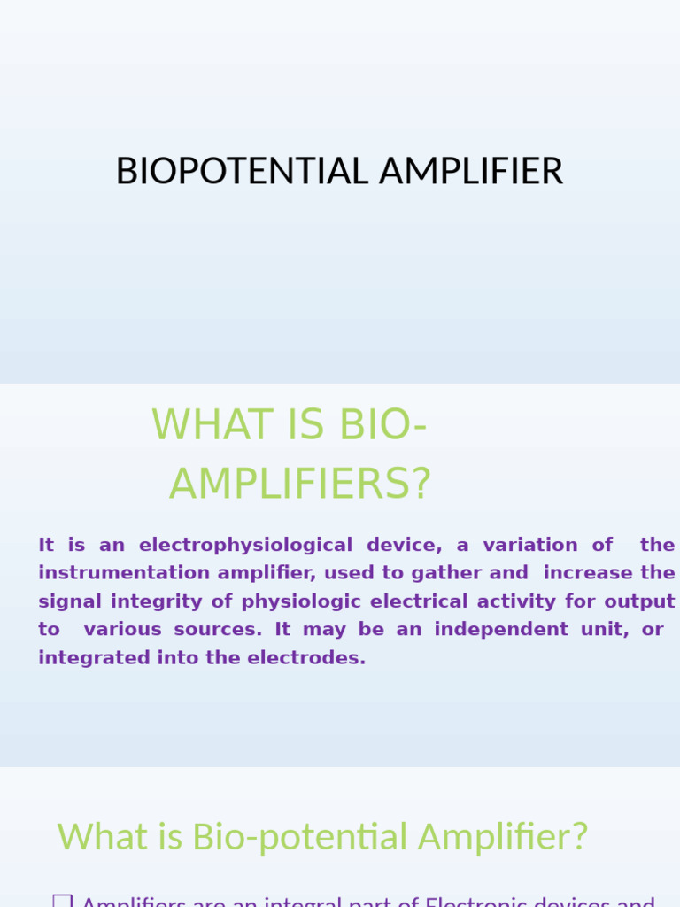 Understanding Biopotential Amplifiers | PDF | Electronic Filter | Amplifier