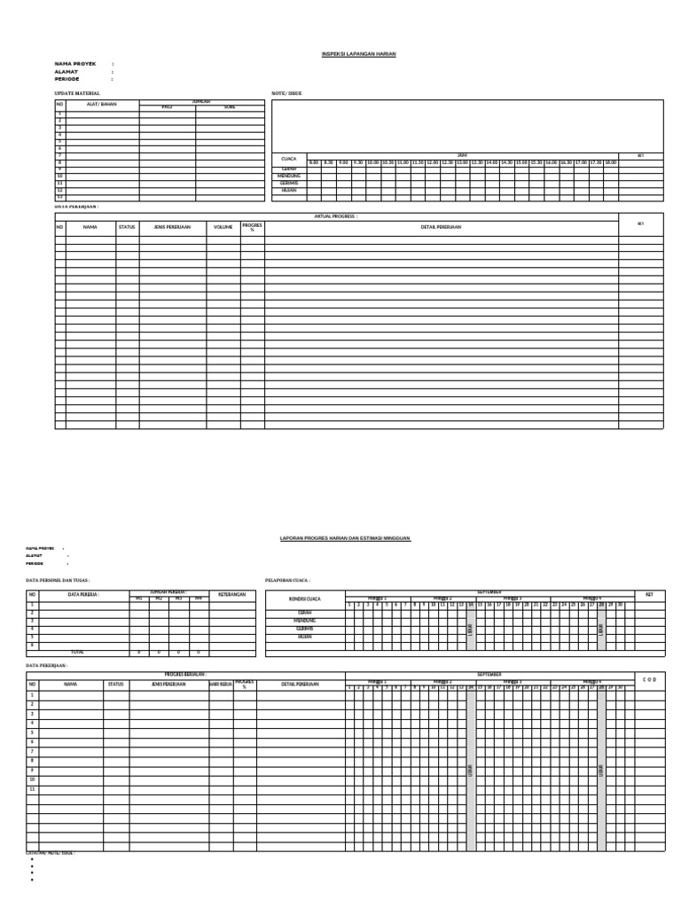 Form Inspeksi and Plan | PDF