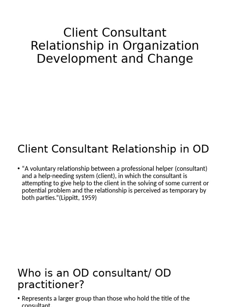 ODC S4 Client Consultant Relationship | PDF | Consultant | Organization ...
