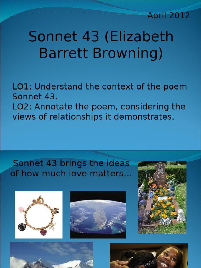 Sonnet 43 (Elizabeth Barrett Browning) | PDF
