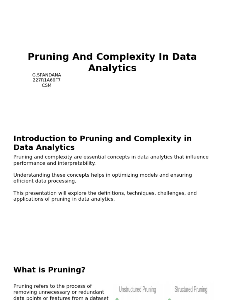 Pruning Techniques in Data Analytics | PDF | Analytics | Data Analysis