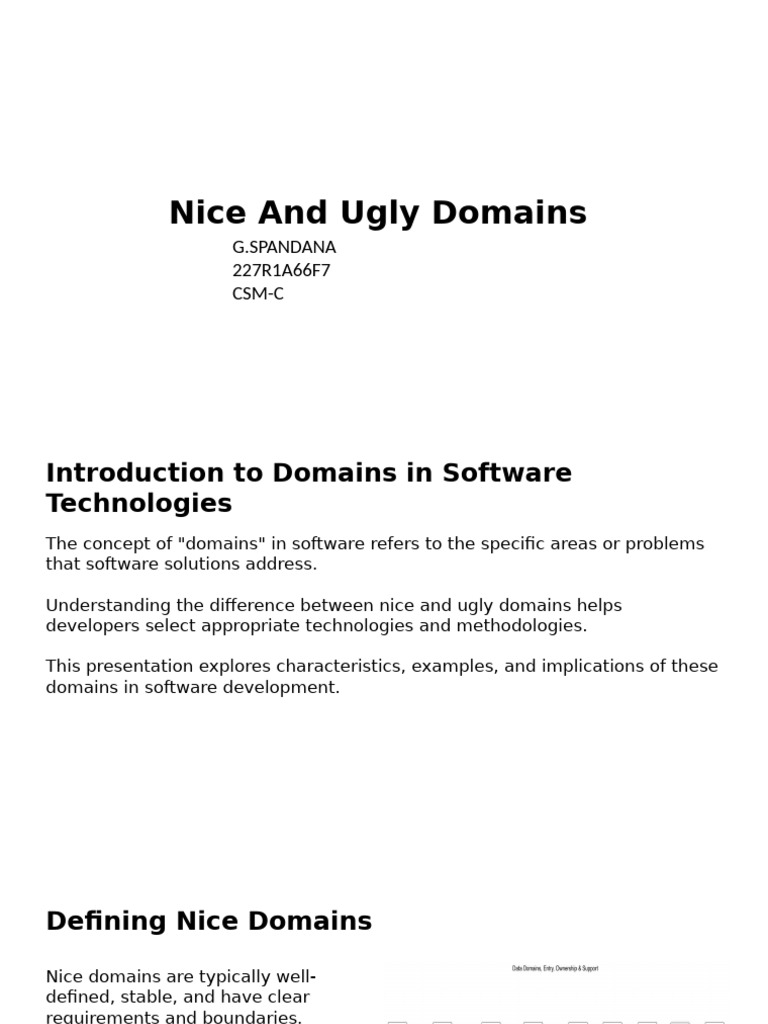 Nice and Ugly Domains in Software Technologies and Methods | PDF ...