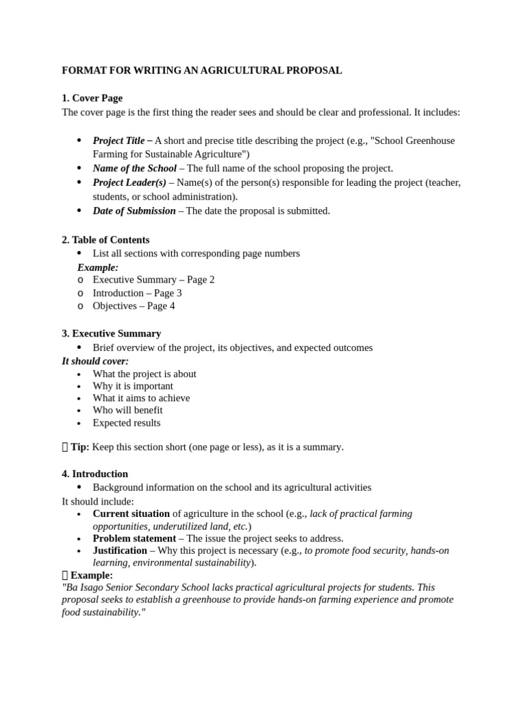 Agricultural Proposal Writing Guide | PDF | Agriculture | Greenhouse