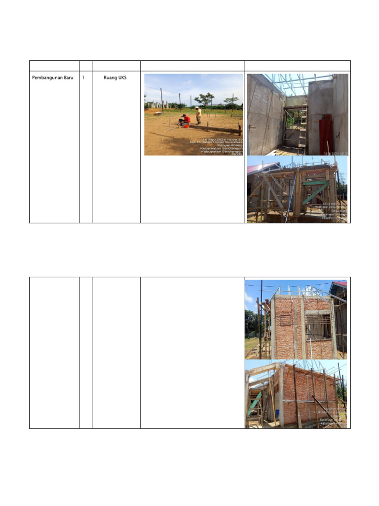 Laporan Progres Foto Revit SMP It Alikhlas | PDF